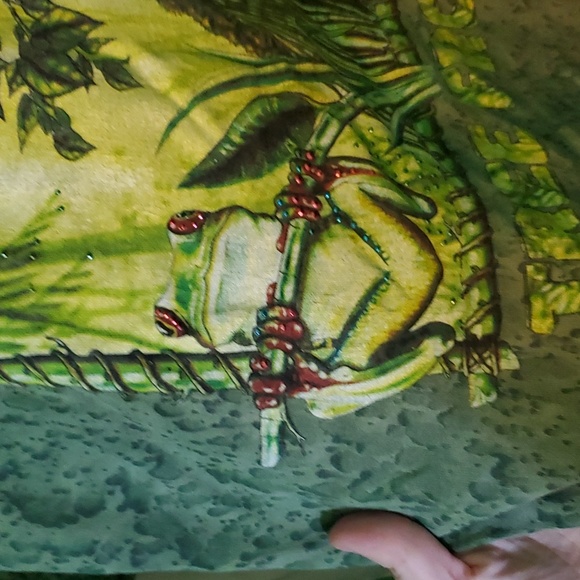 Vintage | Tops | Vintage Bedazzled Tree Frog Crop Top | Poshmark